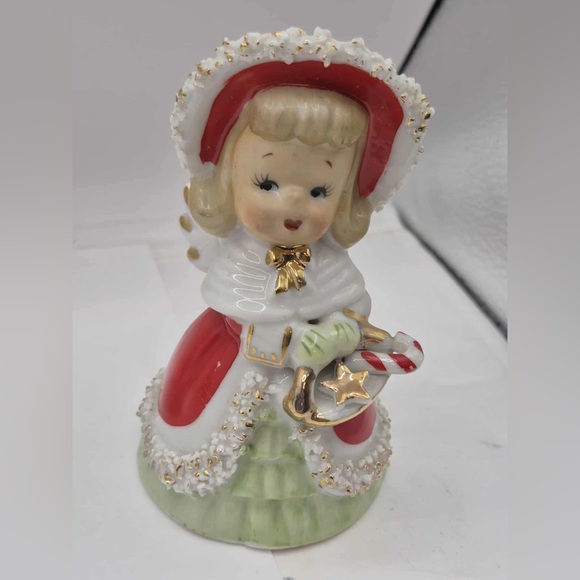 Lefton | Holiday | Lefton Angel Bell 95s Vintage Mcm Christmas Figurine ...